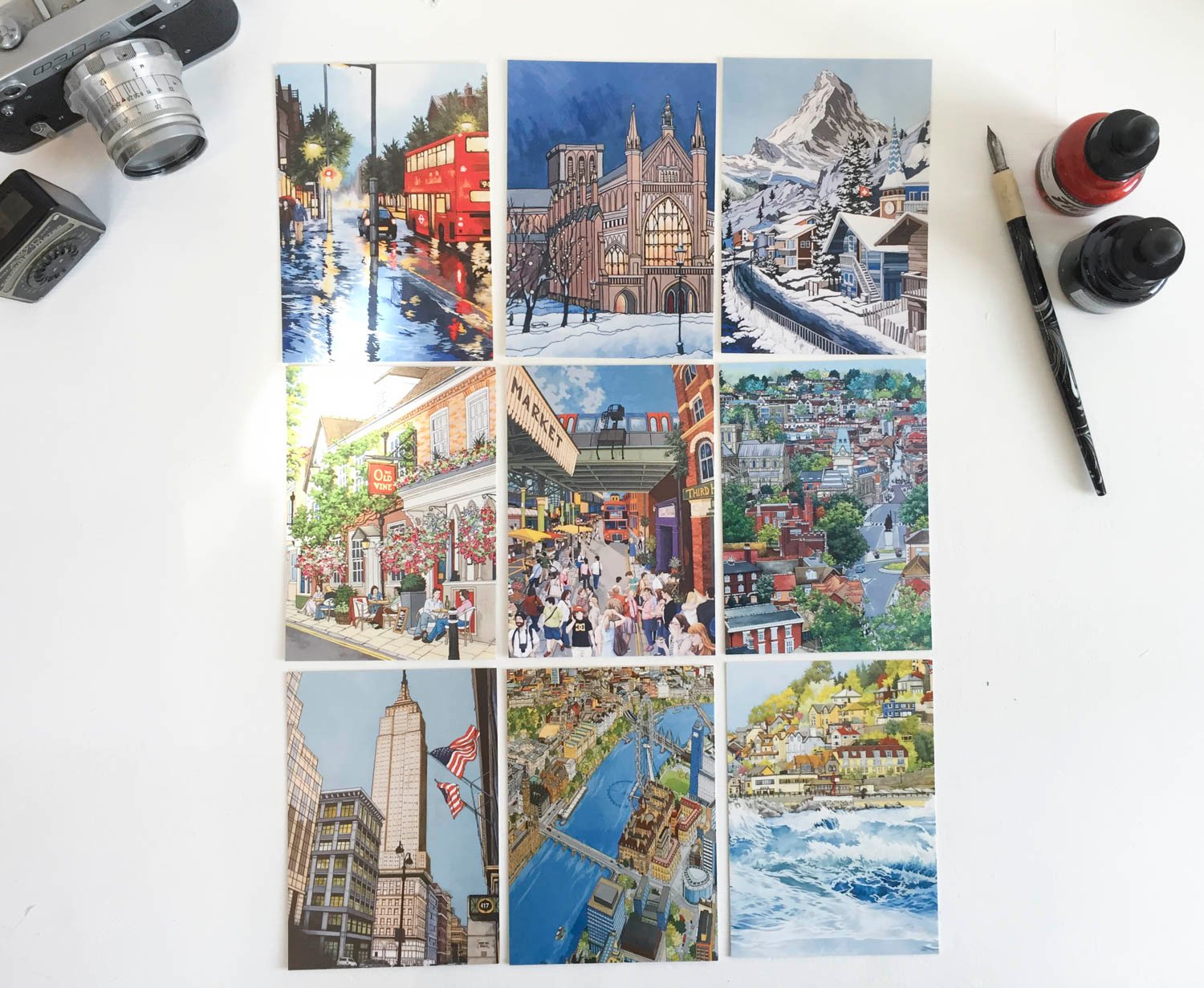 Illustrated Postcard Set (Pack of 15) - Illustration by Jonathan ...