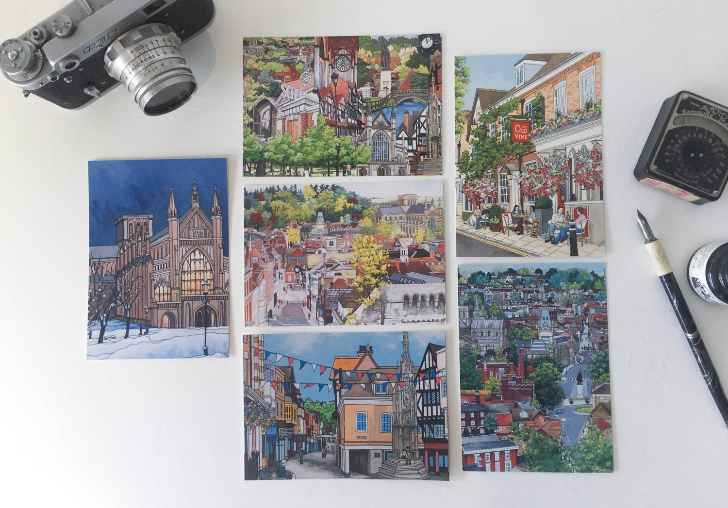 Illustrated Postcard Set (Pack of 15) - Illustration by Jonathan ...