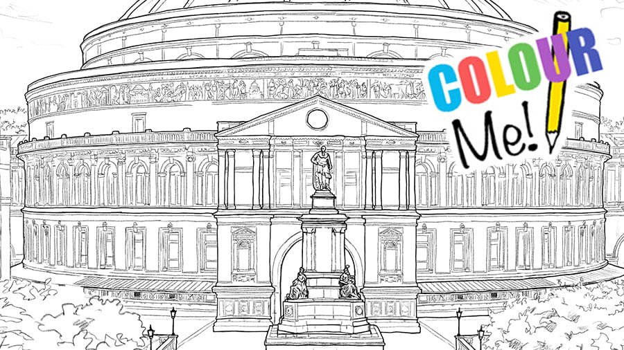 Royal Albert Hall Colouring Page - Illustration by Jonathan Chapman ...