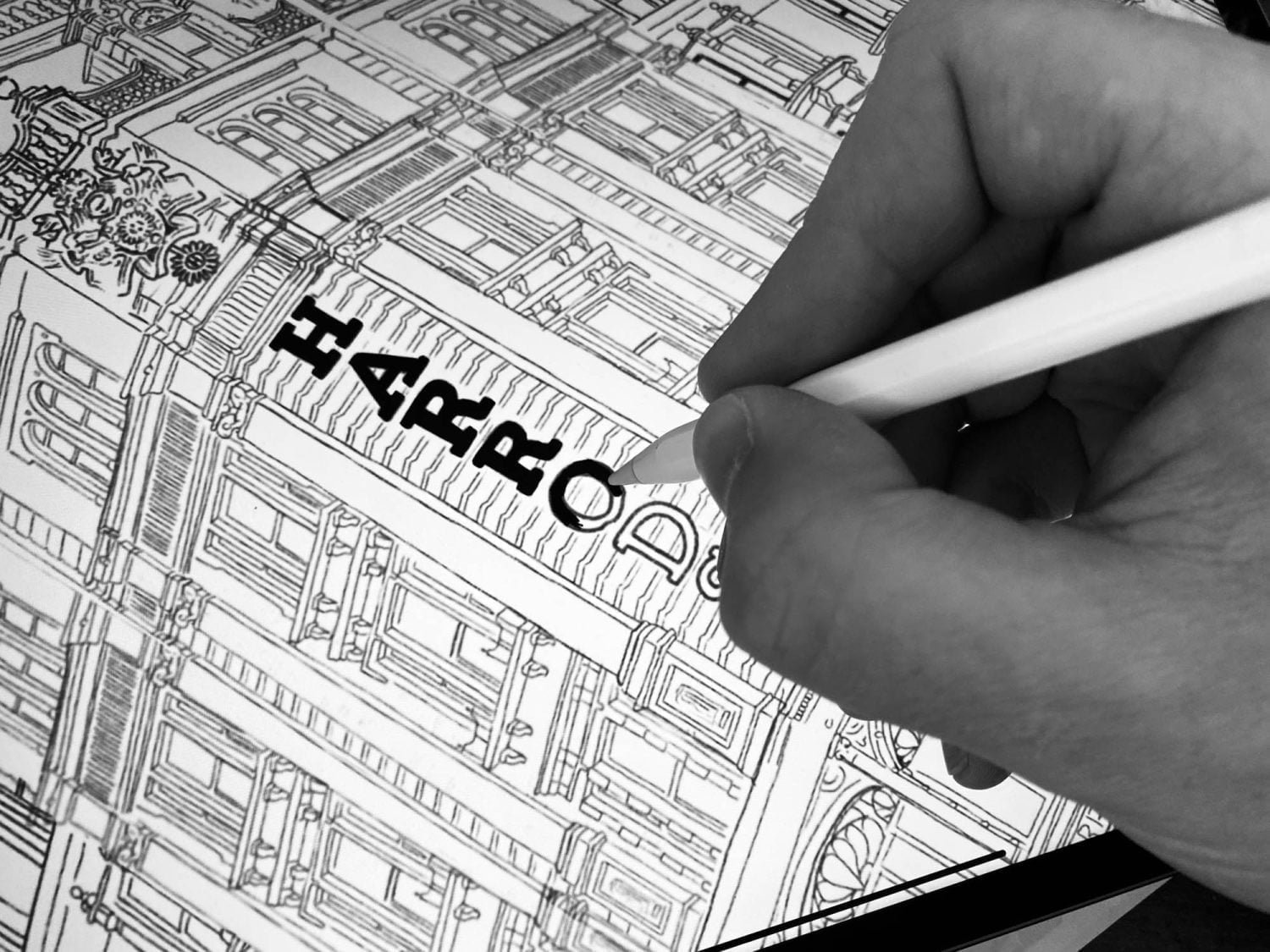 Harrods Illustration by Jonathan Chapman Illustration by Jonathan Chapman